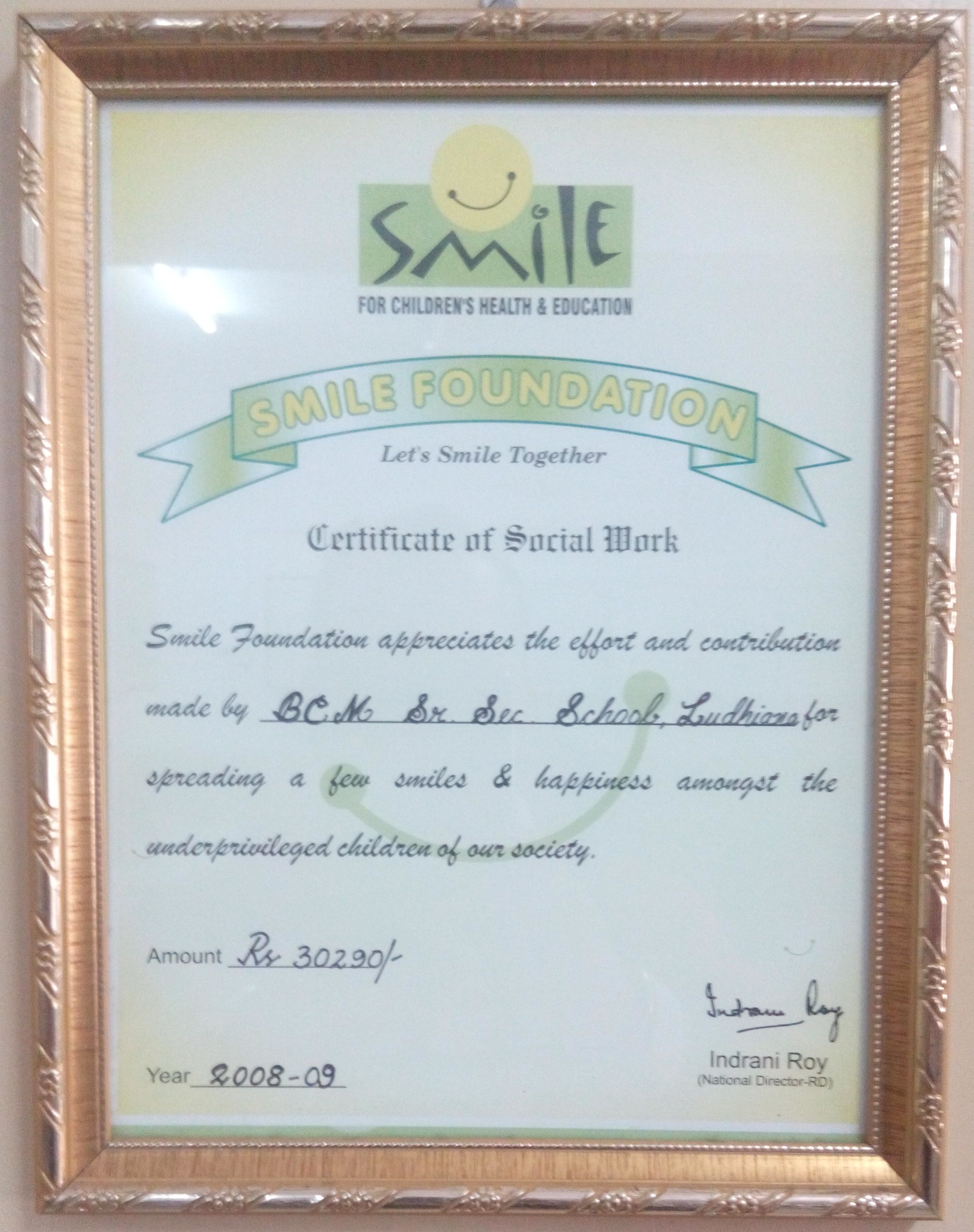 Award of Honour | Welcome to Bcm Sec-32. Chd. Road. Ludhiana